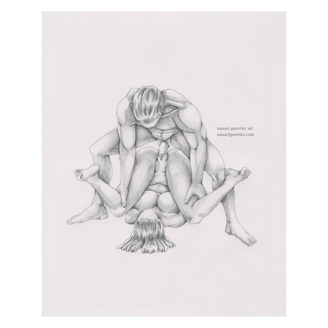 He Watches Over Her Drawings Ismael Guerrier Art