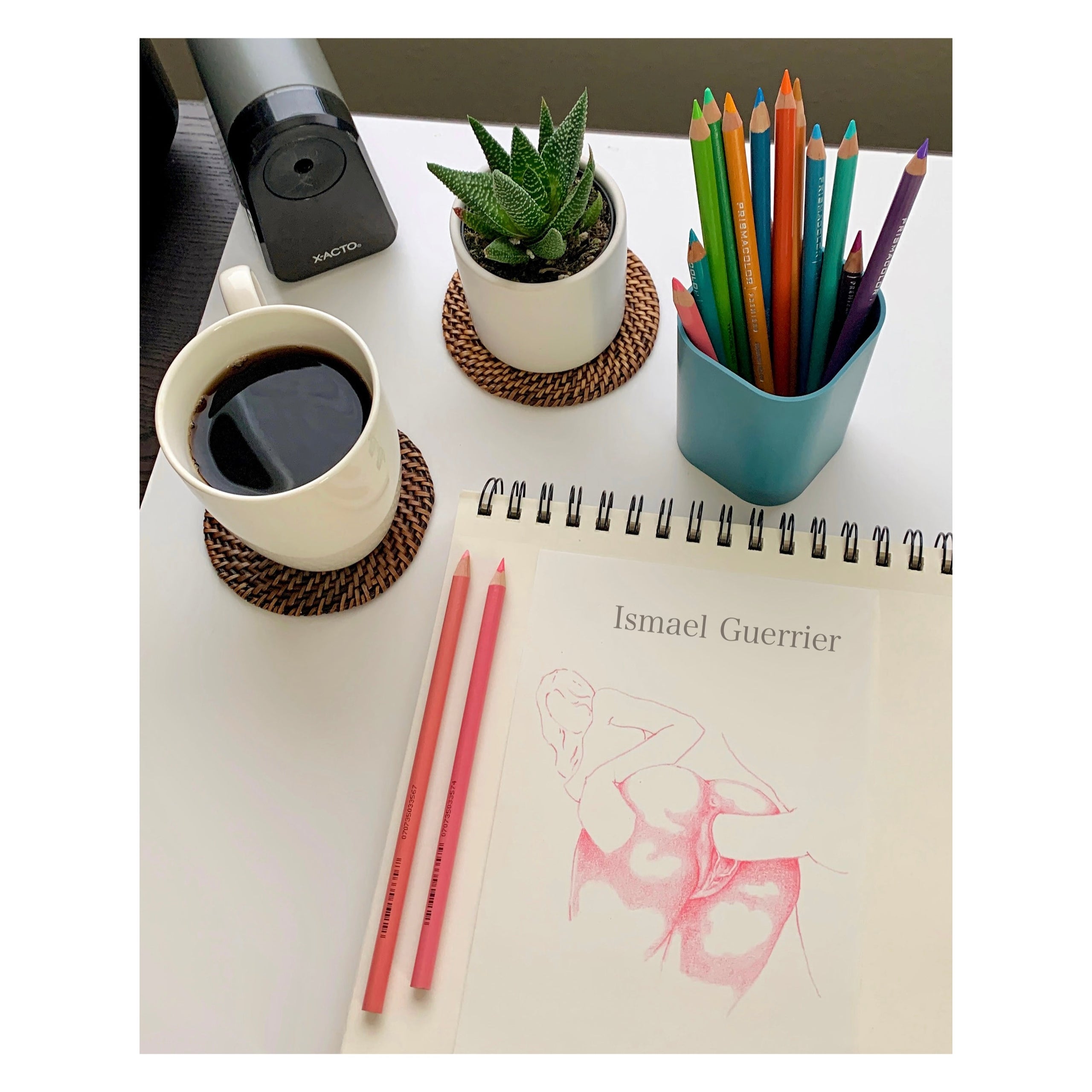 Late Night Drawing #12 - Soft Series - Drawing Desk | Ismael Guerrier Art