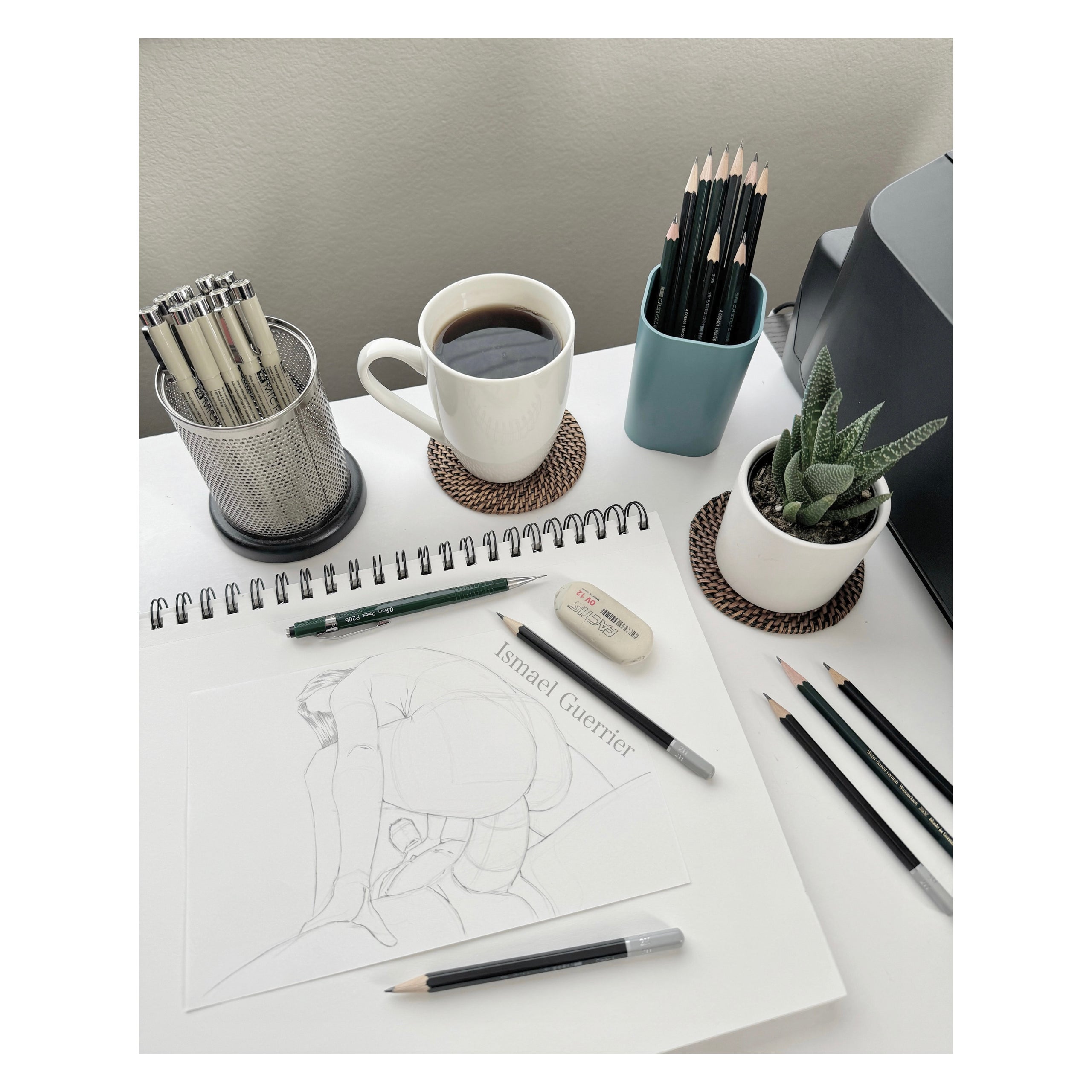 Sitting Down #7 - Sophisticated Version - Drawing Desk | Ismael ...